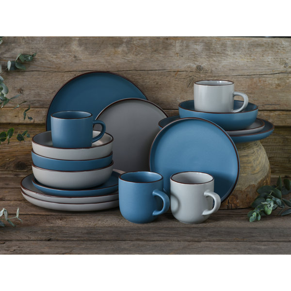 Creatable, 21016, Modern Scandic Blue-Gray collection, 16 piece dinnerware set | Wayfair.co.uk